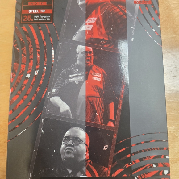 Target Darts | Other | Void Steel Tip Darts Box Red And Black Graphic ...